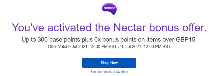 6 X Nectar Points At eBay Means More Avios (Or Beans) - InsideFlyer UK