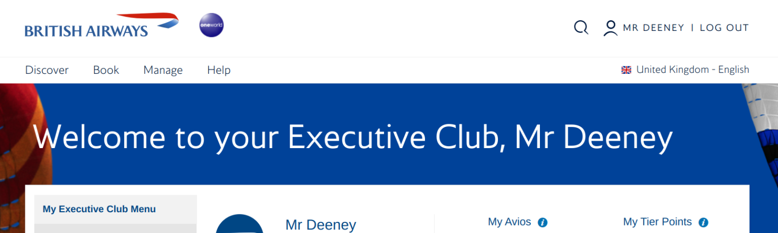How To Log In To Your British Airways Executive Club Account Right Now ...